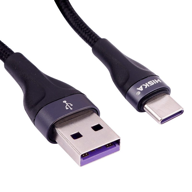 کابل تایپ سی فست شارژ Hiska LX-830 5A 1m - باران کامپیوتر
